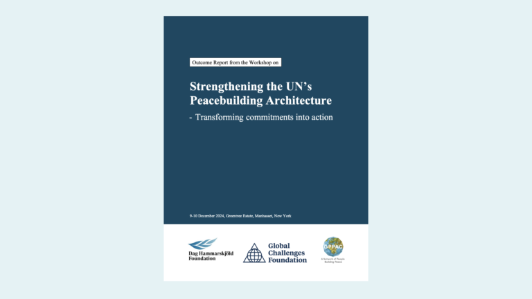 Strengthening the UN's Peacebuilding Architecture - Global Challenges ...